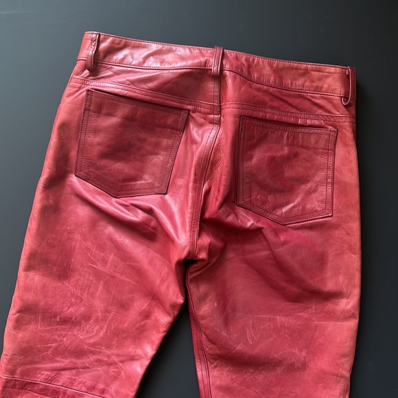Earl Jeans | Pants & Jumpsuits | 999 Vintage Deep Red 10 Leather Pants ...